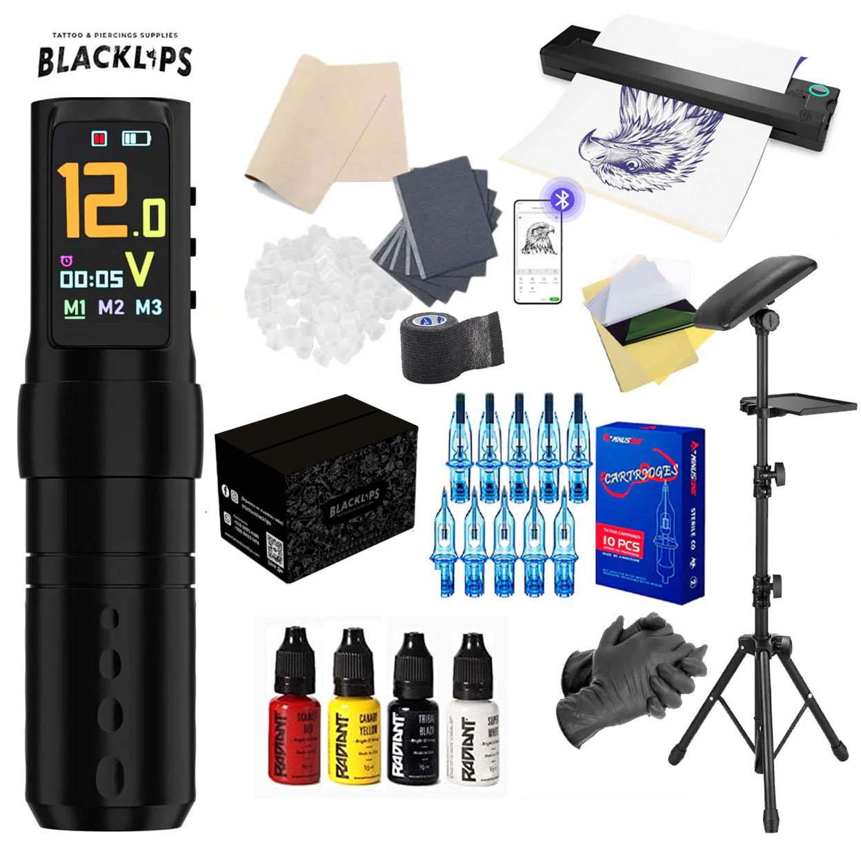 Professional Tattoo Kit for Tattooing - EZ Tattoo KT (STROKE 3.5-4MM)